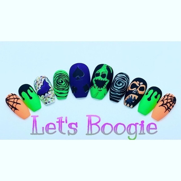 KandyNailz | Makeup | Oogie Boogie Nails | Poshmark